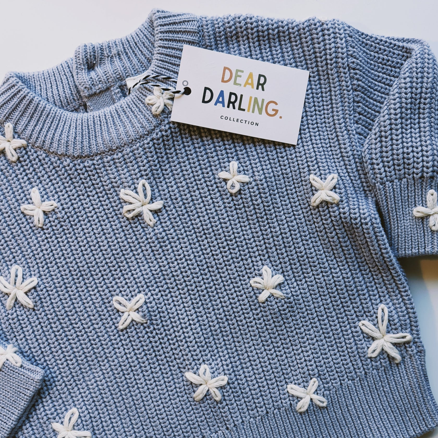 Children's Chocolate Brown Hand Embroidered Personalised Knit – Dear ...